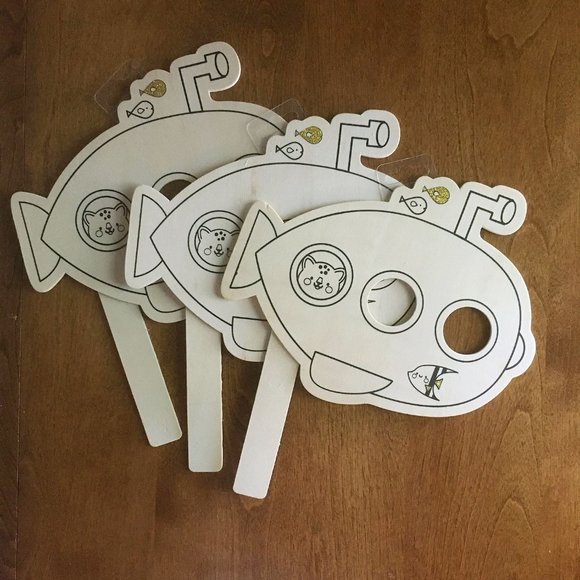Toys | Submarine Wooden Craft Masks Nwt | Poshmark